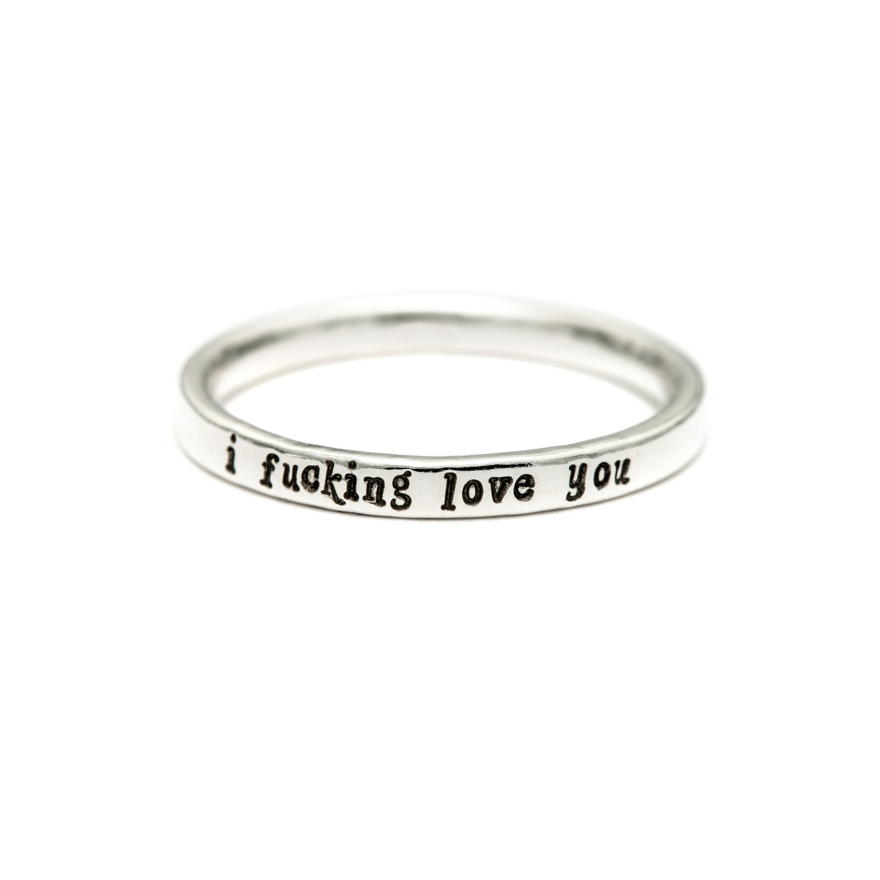 Shop Tiny Message Rings | Stackable Rings in Sterling Silver ...
