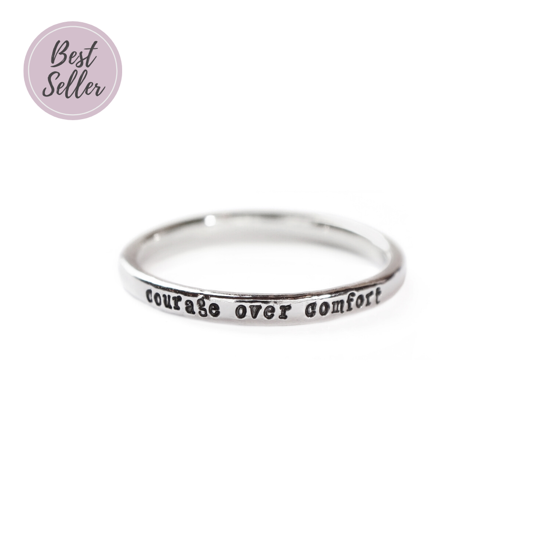 Shop Tiny Message Rings | Stackable Rings in Sterling Silver ...