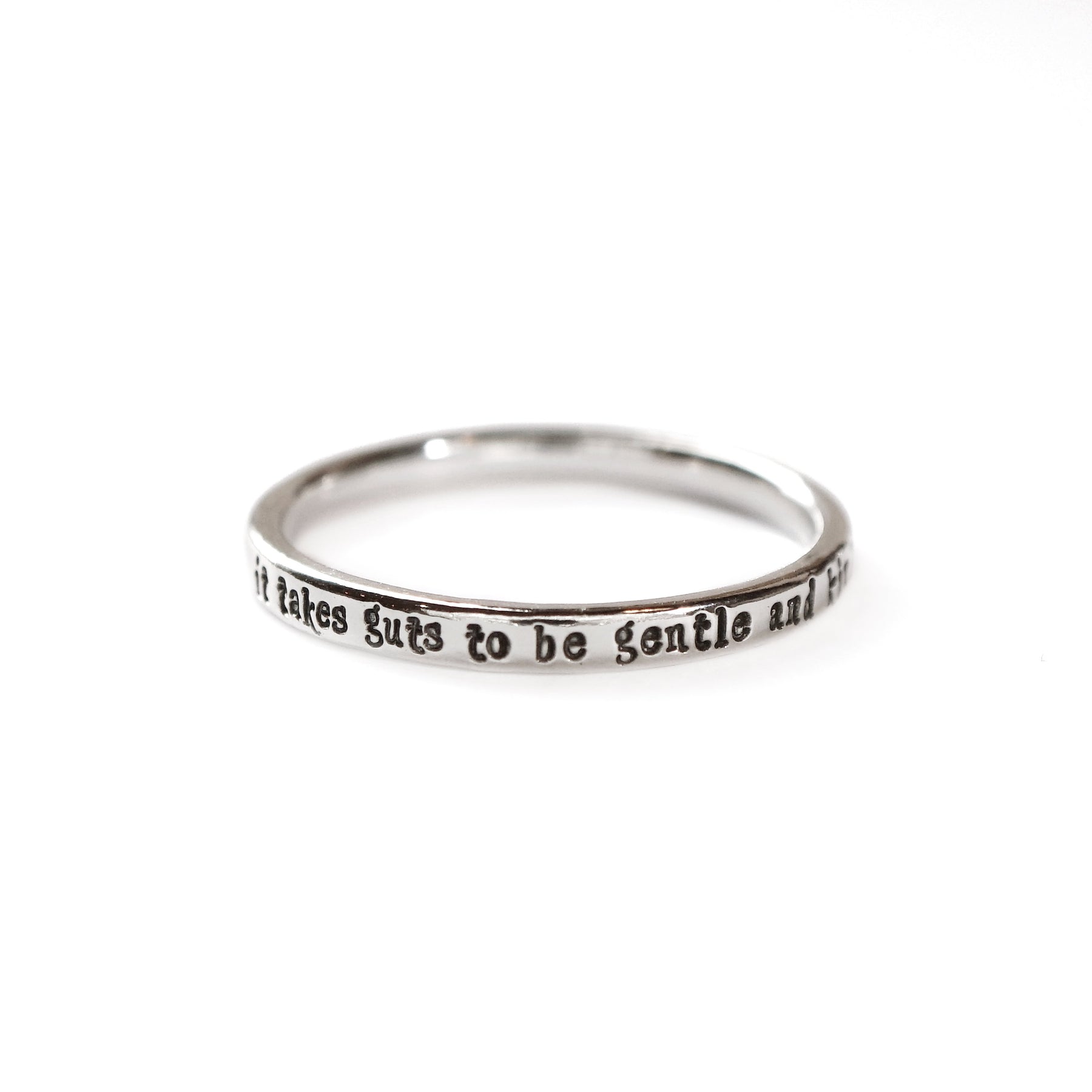 Shop Tiny Message Rings | Stackable Rings in Sterling Silver ...