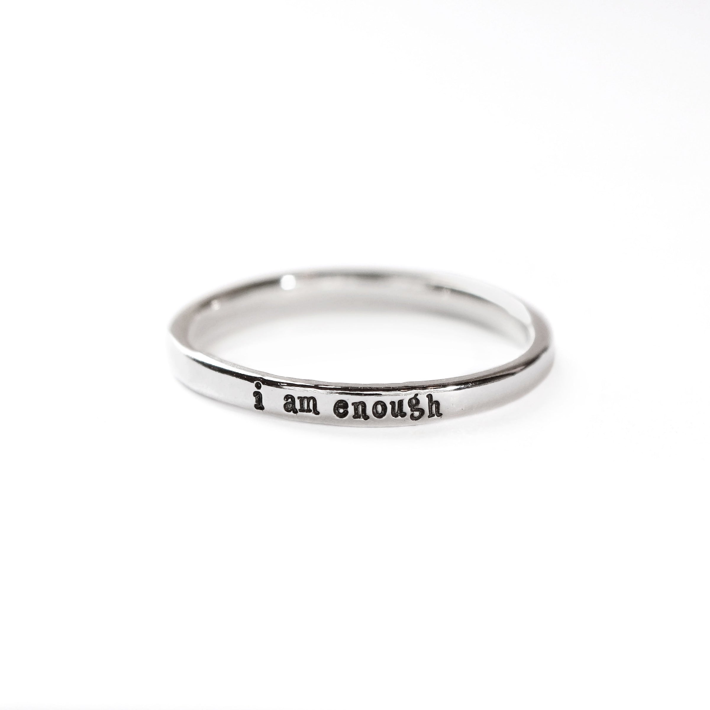 Shop Tiny Message Rings | Stackable Rings in Sterling Silver ...